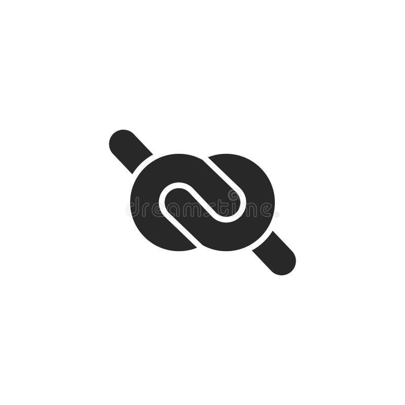 Logo Knot in the Form of Infinity Simple Black and White Emblem Tightly ...