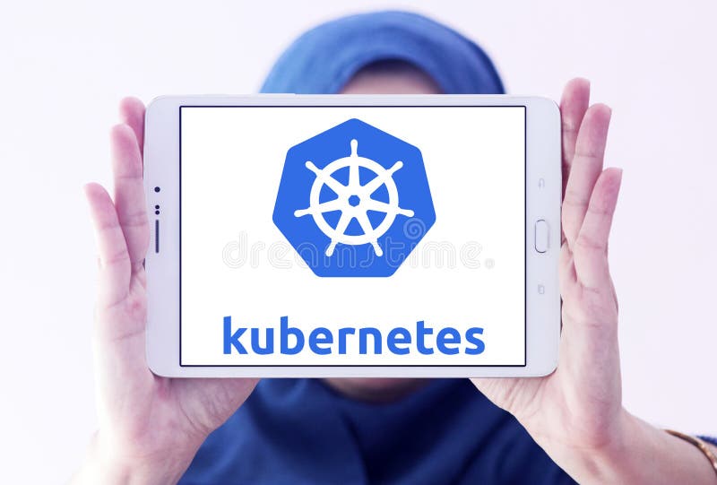 Kubernetes platform logo editorial photography. Image of computing ...