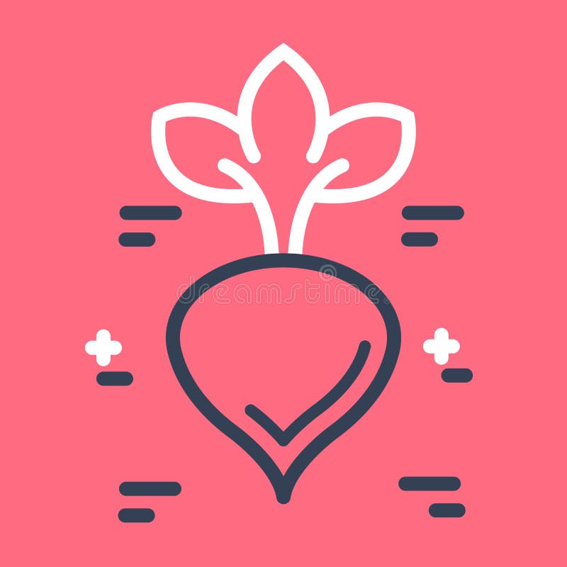 Vector Simple Logo Template Beet Stock Illustration - Illustration of ...