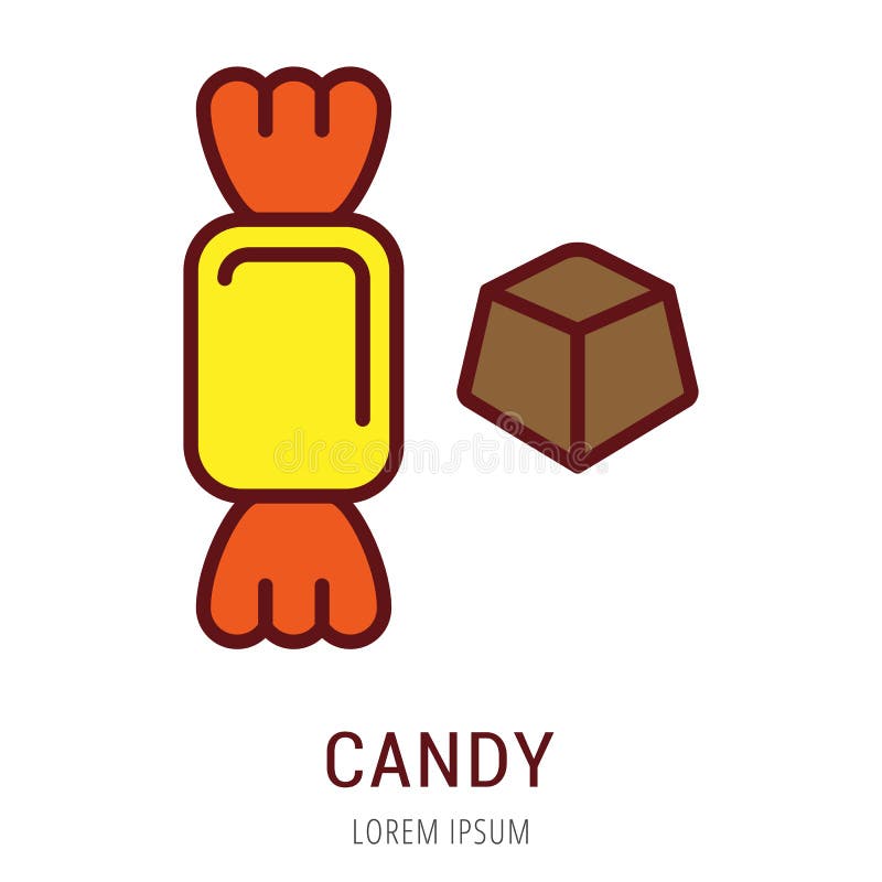 Vector Simple Logo Template Candy Stock Illustration - Illustration of ...