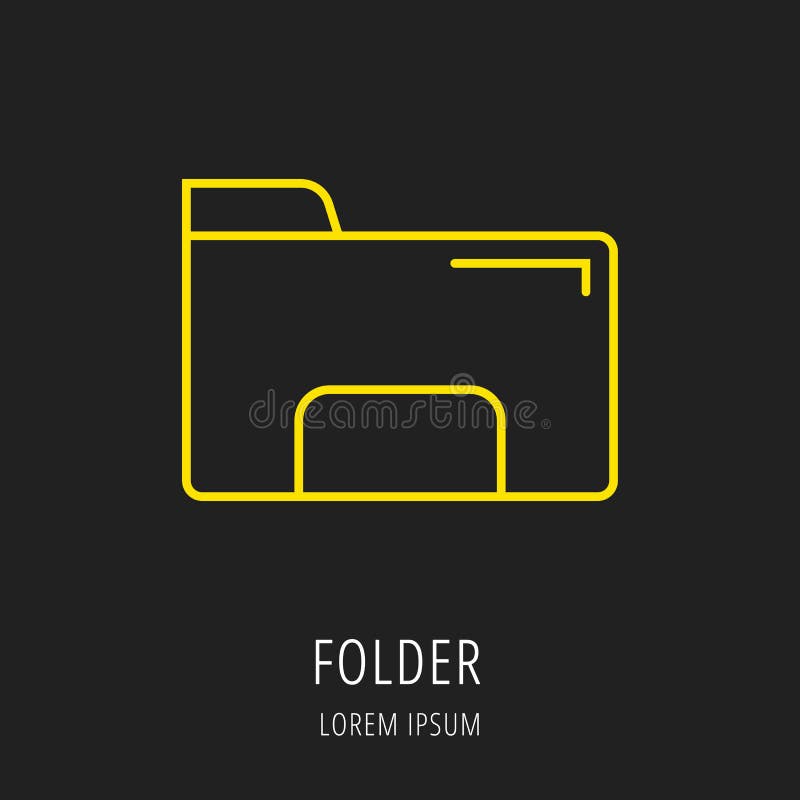 Vector Simple Logo Template Folder Stock Illustration - Illustration of ...