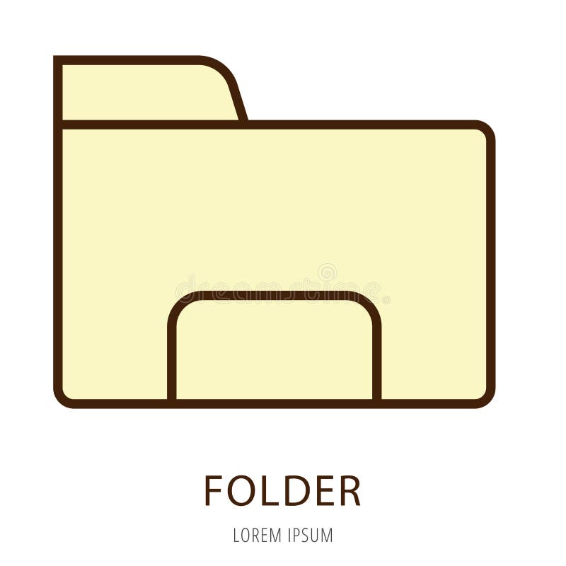Vector Simple Logo Template Folder Stock Illustration - Illustration of ...