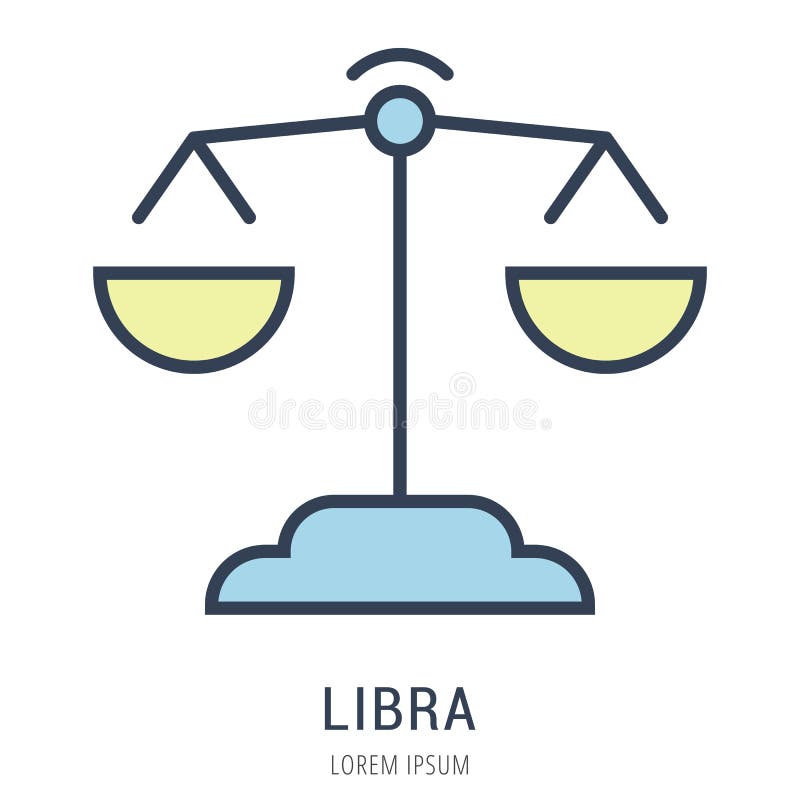 Label - Libra stock vector. Illustration of zodiac, element - 9918033