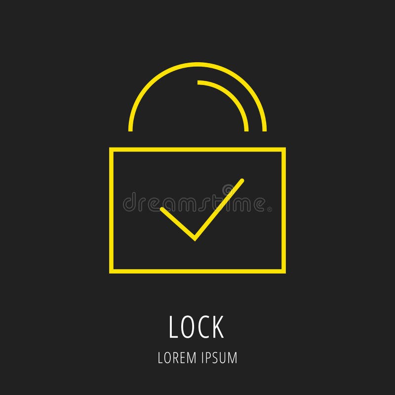 Vector Simple Logo Template Lock Stock Illustration - Illustration of ...
