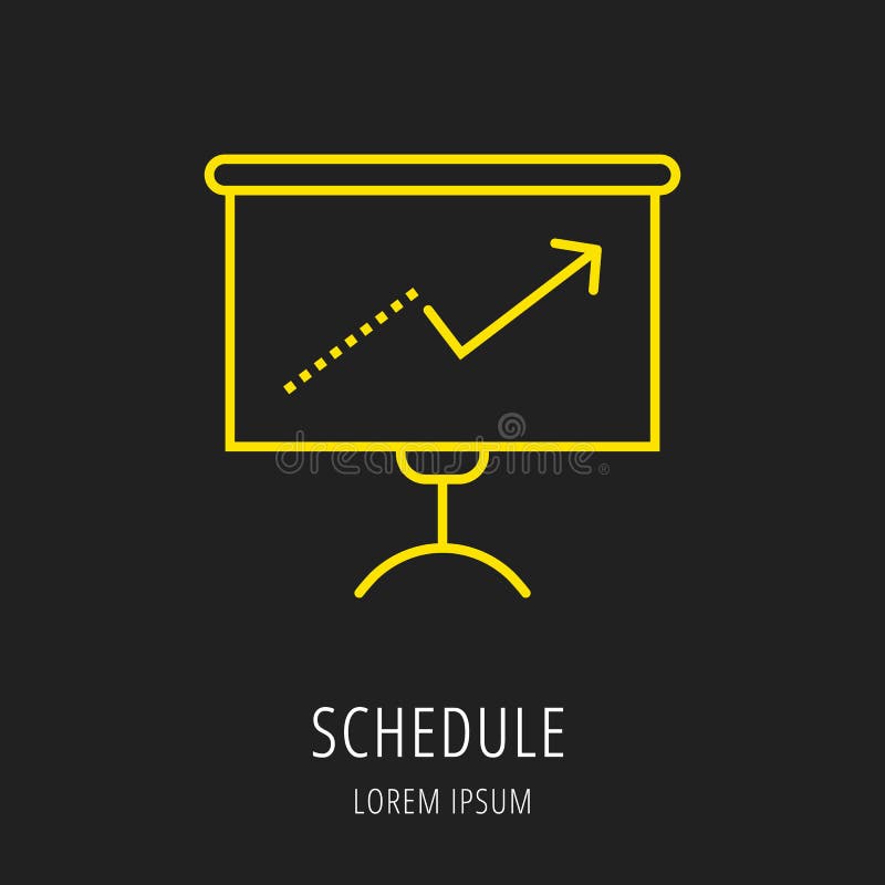Vector Simple Logo Template Schedule Stock Illustration - Illustration ...