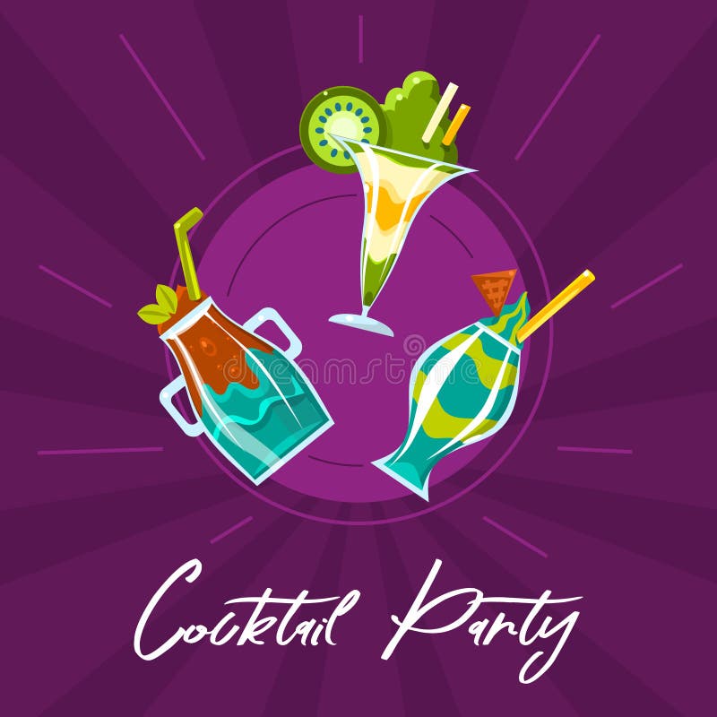 Cocktail Party Banner Template with Place for Text, Bar, Restaurant ...