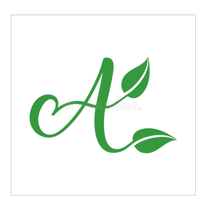 Logo and letter a leaf stock vector. Illustration of floral - 108304146