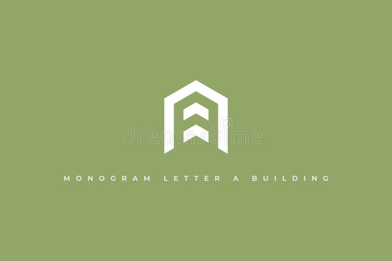 Logo Letter a Building Abstract Modern Minimalist Stock Illustration ...