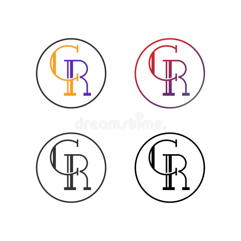 Letter R Logo C Letter Design Vector Stock Illustrations – 610 Letter R ...