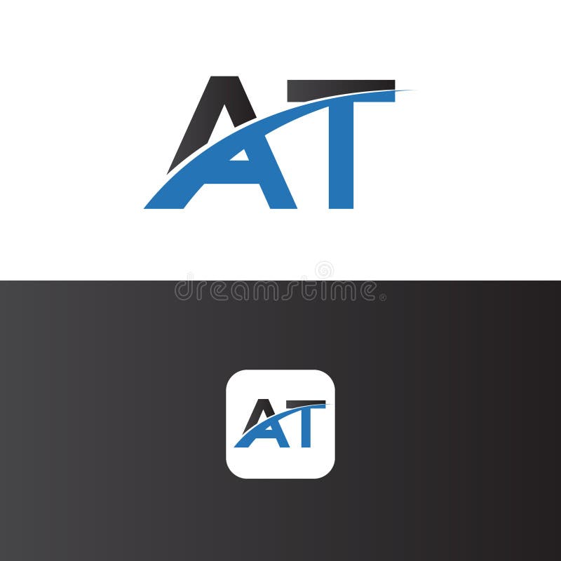 At Logo Letter Design Template Element Stock Vector - Illustration of ...