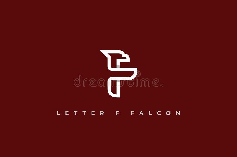 Letter K Falcon Bird Logo Design Template Stock Vector - Illustration ...