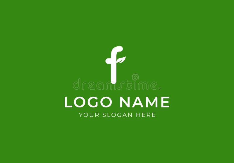 Logo Design Letter F with Leaf, Logo Design Minimalist, Modern, Initial ...