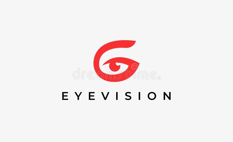 Logo Letter G and Eye Vision Concept. Stock Vector - Illustration of ...