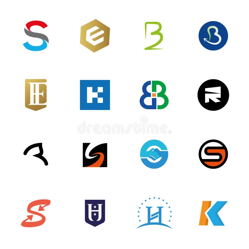 Logo letter icon set stock vector. Illustration of font - 66570245