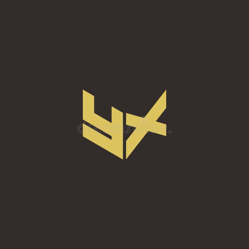YX Logo Letter Initial Logo Designs Template with Gold and Black ...