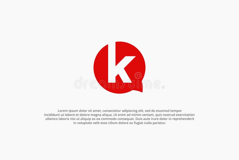 Logo Letter K Talk Chat Message Stock Illustration - Illustration of ...