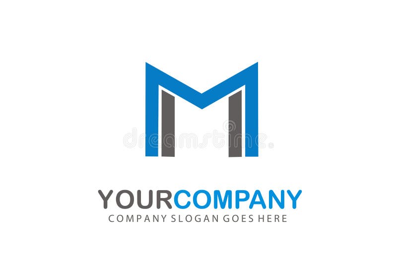 Logo Letter M Flat Vector Design Ilustración del Vector - Ilustración ...
