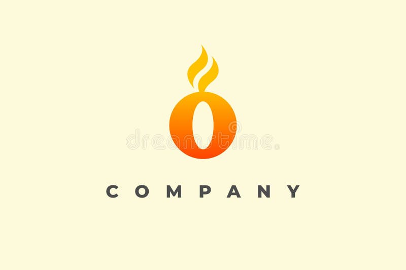 Logo letter o fire flame stock illustration. Illustration of abstract ...