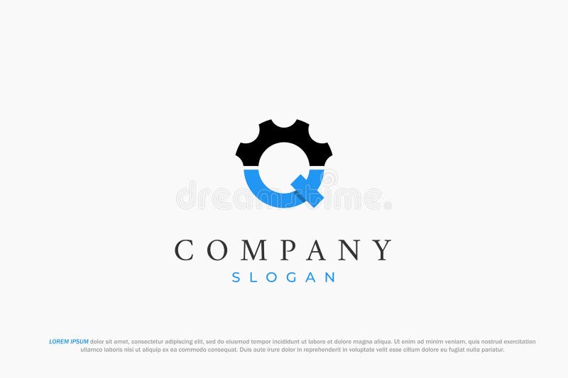 Logo Letter Q Quick Repair Mechanical Gear Stock Illustration ...