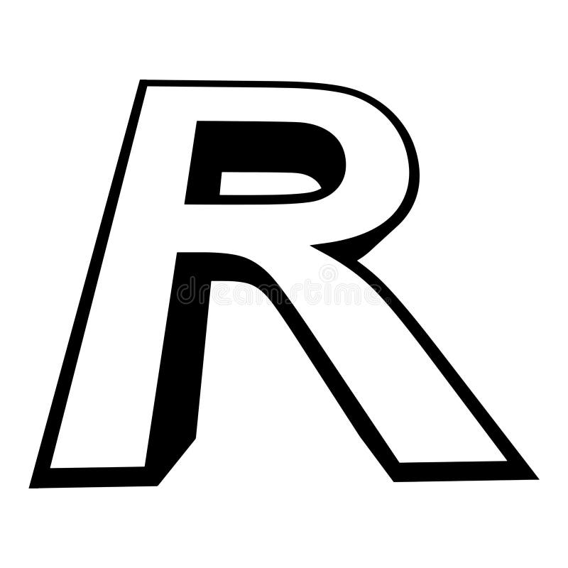 Letter R Clipart Black And White