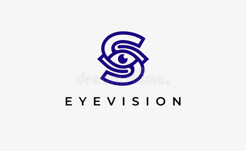 Logo Letter S and Eye Vision Concept. Stock Illustration - Illustration ...
