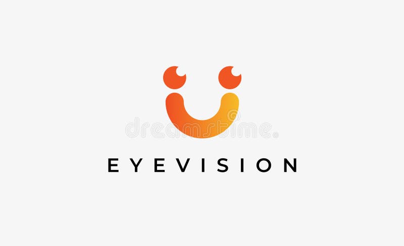 Logo Letter U and Eye Vision Concept. Stock Vector - Illustration of ...