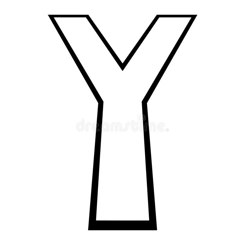 Logo Letter Y Tall Slender Font Letter Y Perspective Height Stock ...