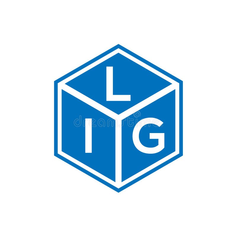 Logo Lig Lettre Sur Fond Noir. Logo De Lettre De Lig. Conception De ...