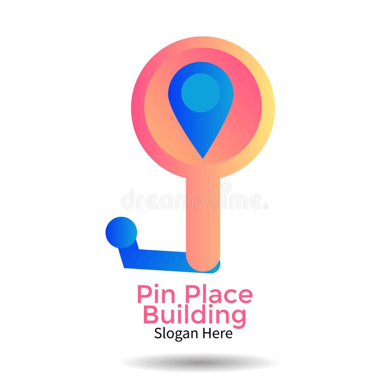Logo Pin Place Sign Vector Illustration for Application Stock Vector ...