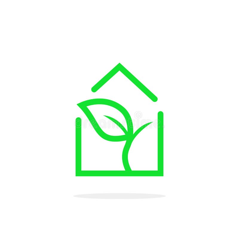 Logo De L'effet De Serre. Hébergement Du Signe. Symbole De Maison ...