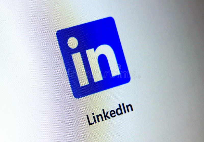 LinkedIn app logo editorial image. Illustration of networks - 300148880