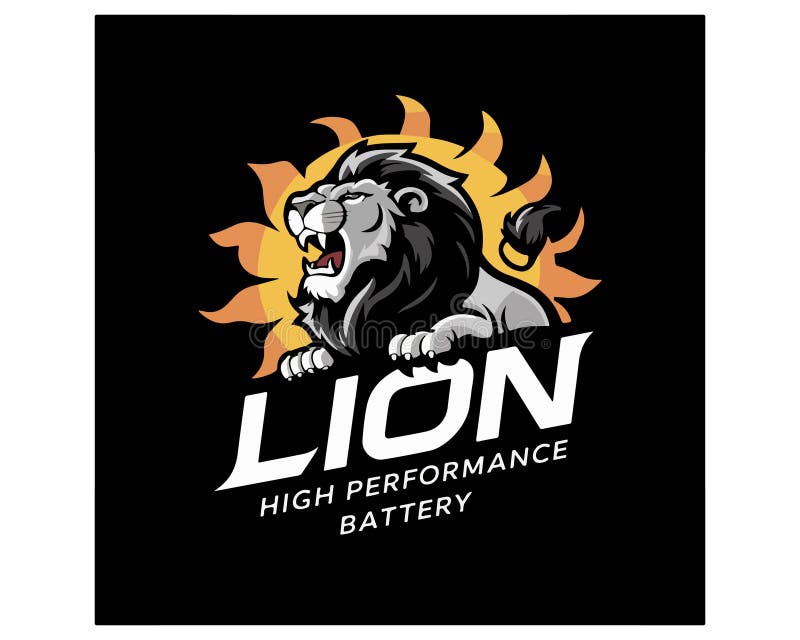 Logo Lion High Performance Battery. Stock Illustration - Illustration ...