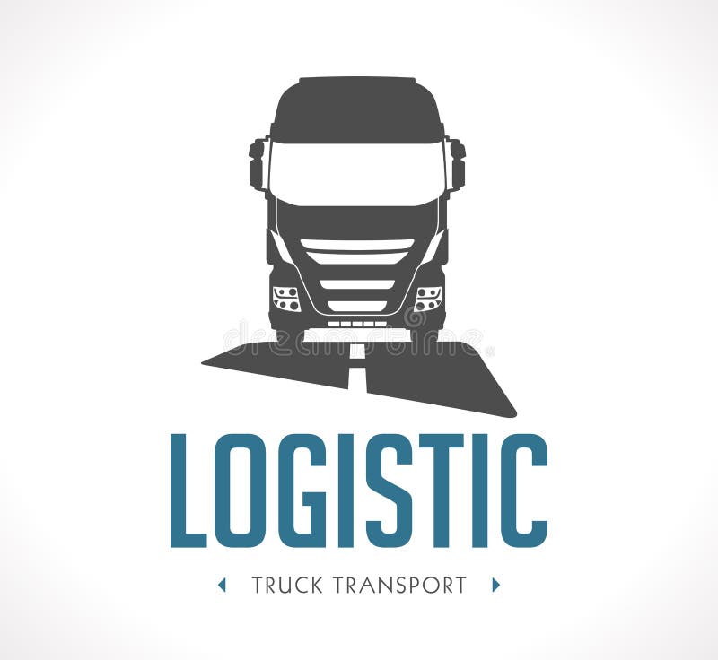 Logotyp - Logistiklastbil vektor illustrationer. Illustration av ...