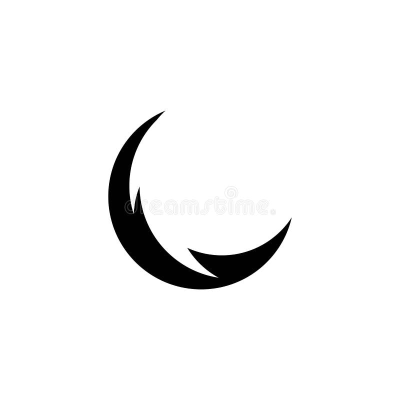 Logo lune illustration stock. Illustration du noir, croissant - 216903286