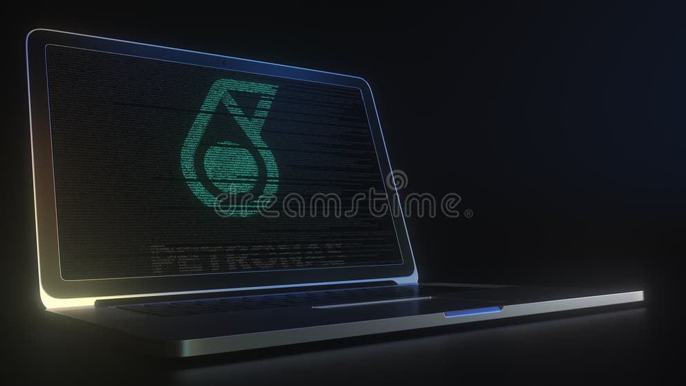 PETRONAS Logo Made with Computer Code on the Laptop Screen. Editorial ...