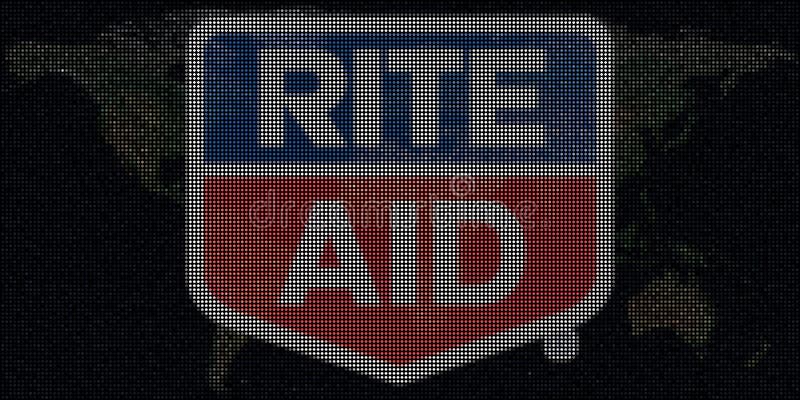 Logo of RITE AID Made with Dots and the World Map. Editorial Conceptual ...