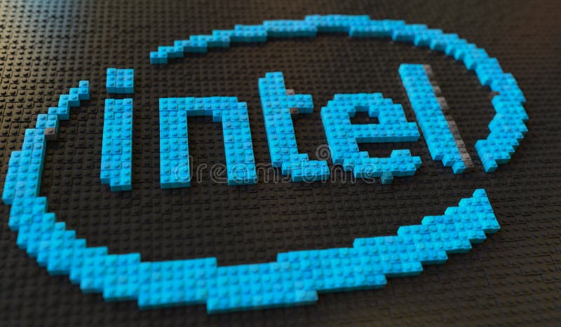Plastic Toy Blocks Compose Logo of INTEL, Editorial Conceptual 3d ...