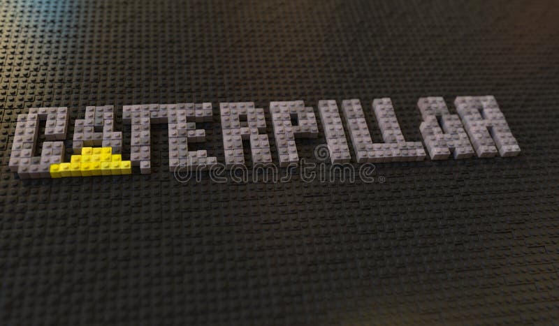 Toy Bricks Compose Logo of CATERPILLAR. Editorial Conceptual 3d ...