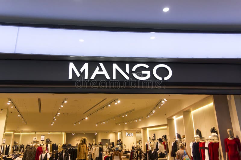 Logo Mango en tienda foto editorial. Imagen de insignia - 92412066