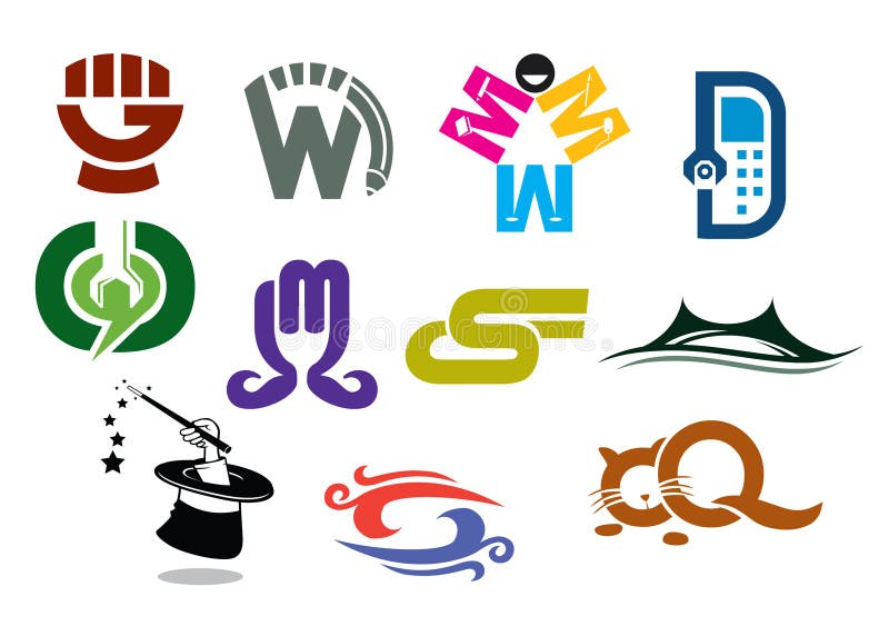 Logo Mark Identity stock illustration. Illustration of decorative ...