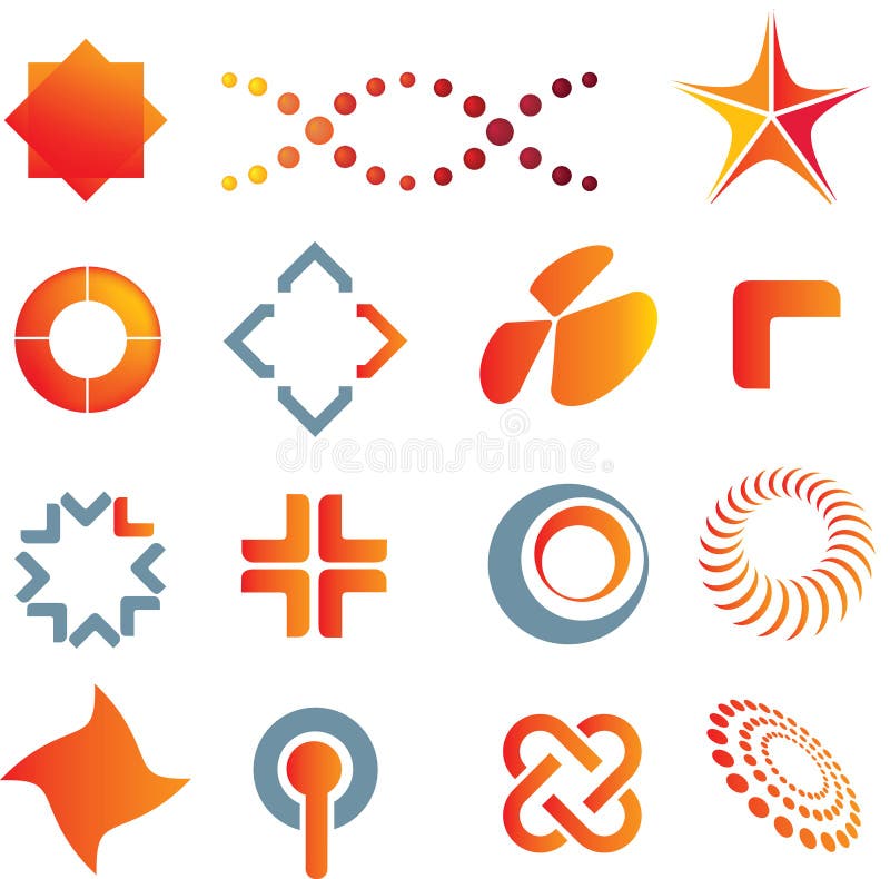 Logo marks and symbols stock vector. Illustration of collection - 12634380