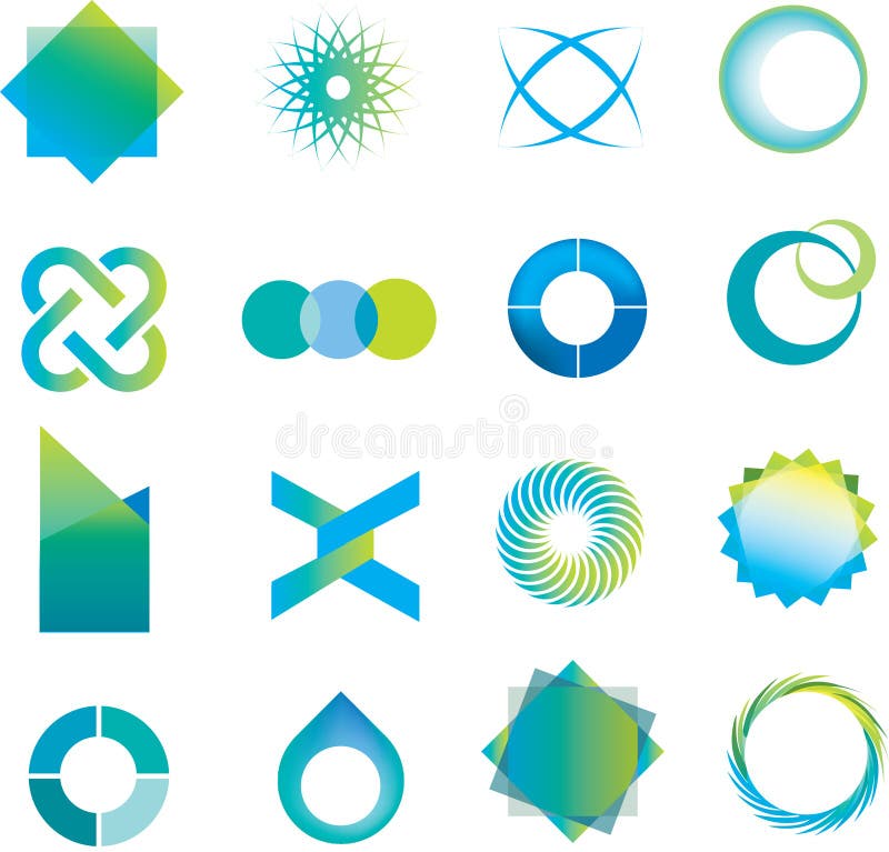 Logo marks and symbols stock vector. Illustration of collection - 12634380