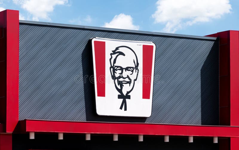 Logo Marque Kfc Sur Panneau Image stock éditorial - Image du mangez ...