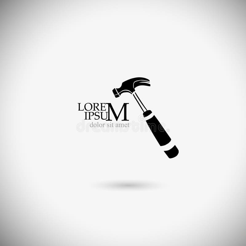 Logo Marteau Monochrome. Illustration Vectorielle Illustration de ...