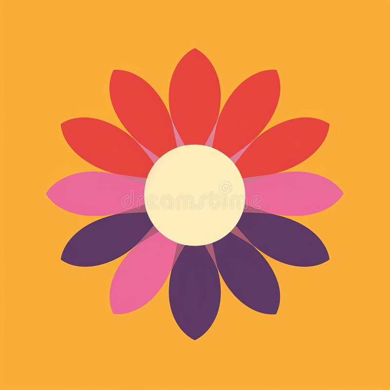 Vibrant Mauve Logo Design with Abstract Sunflower Elements Stock ...