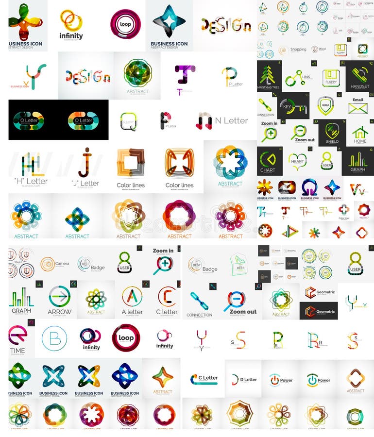 Logo mega collection stock vector. Illustration of logo - 50277195