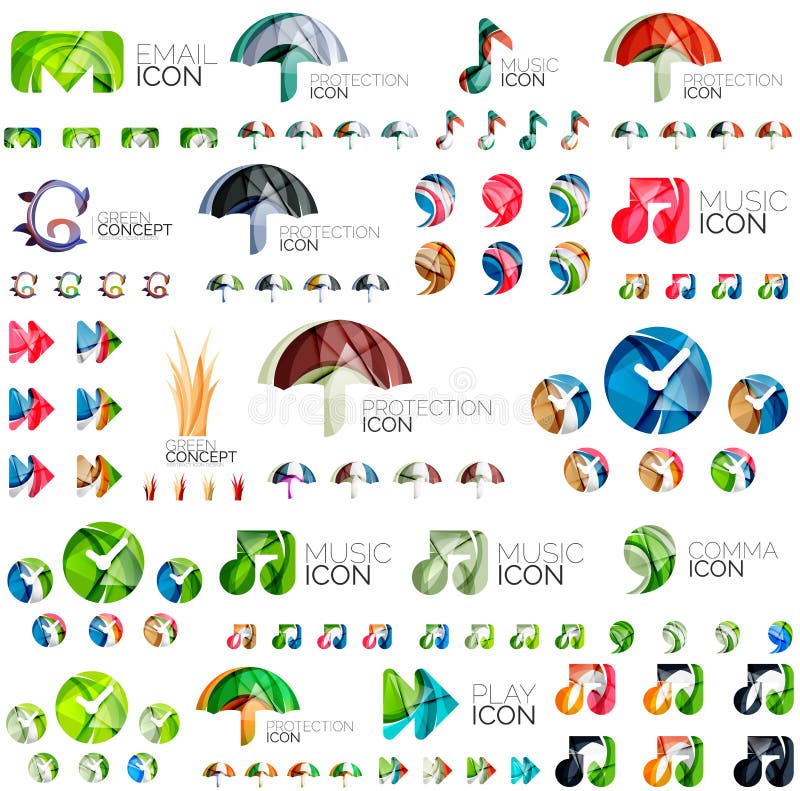 Logo Mega Collection, Abstract Geometric Business Stock Vector ...