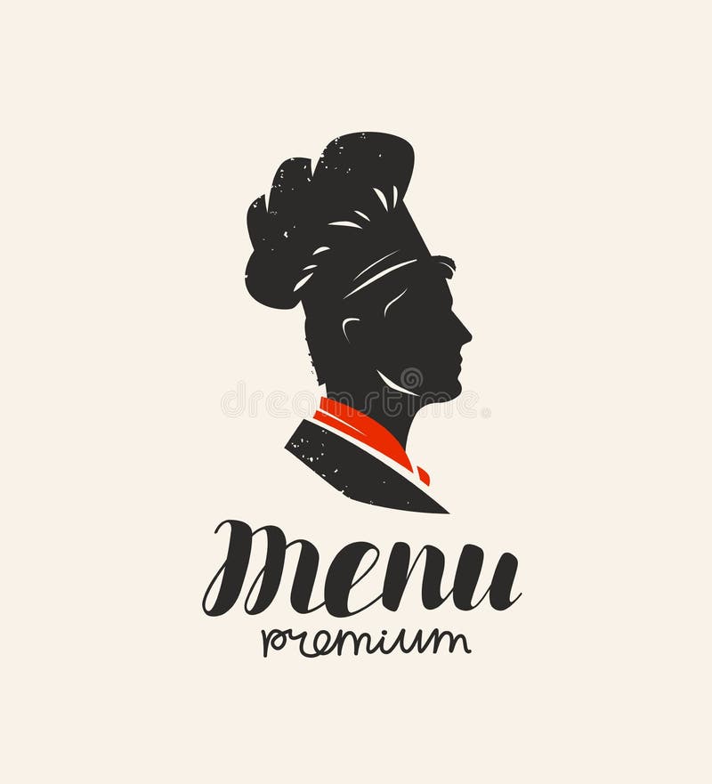 Logo Menu, Restaurant. Chef in Hat. Vector Illustration Stock Vector ...