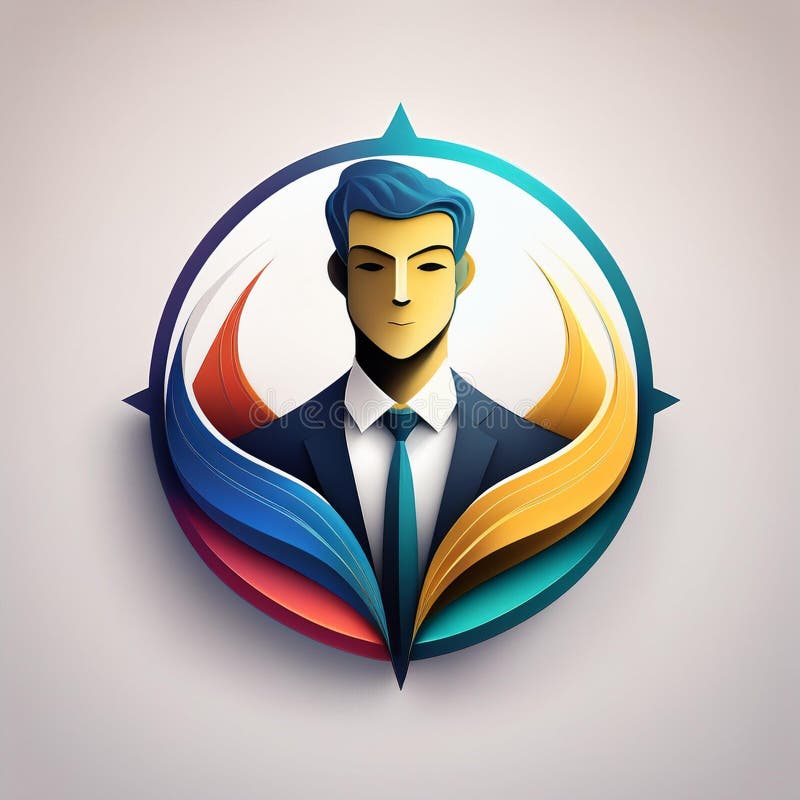 Logo with a merchant stock illustration. Illustration of logo - 368023230