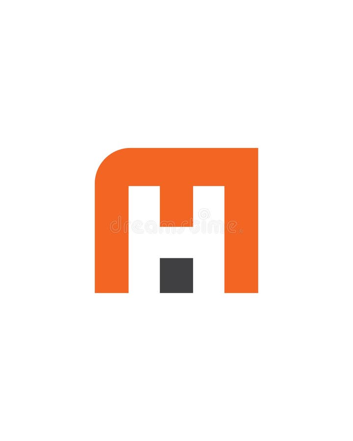 Logo mh - logo initial illustration stock. Illustration du logo - 223152280